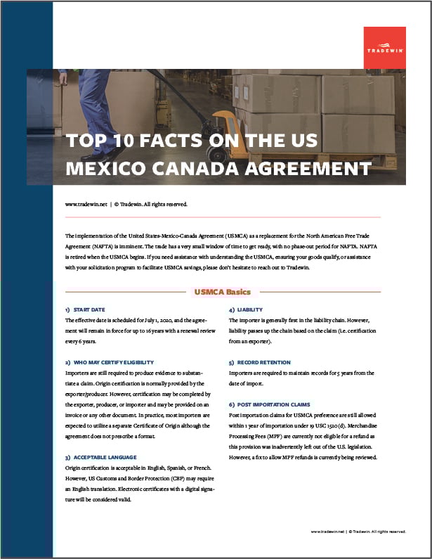 USMCA Fact Sheet