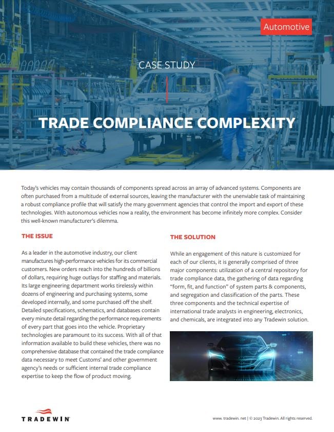 Trade Compliance Complexity Case Study